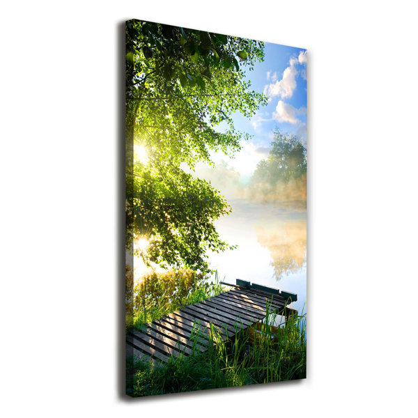 Ebern Designs Wooden Pier - Kunstdrucke auf Leinwand | Wayfair.de